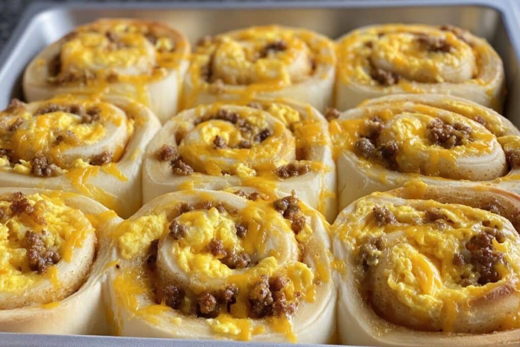 Breakfast Rolls with Sausage, Egg, and Cheese