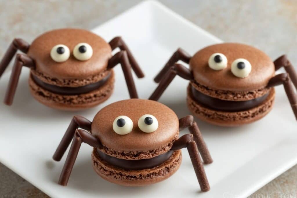 Spooky Spider Macarons